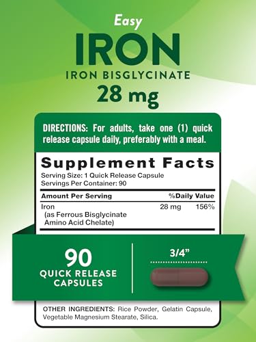 28 mg iron supplement for vitality