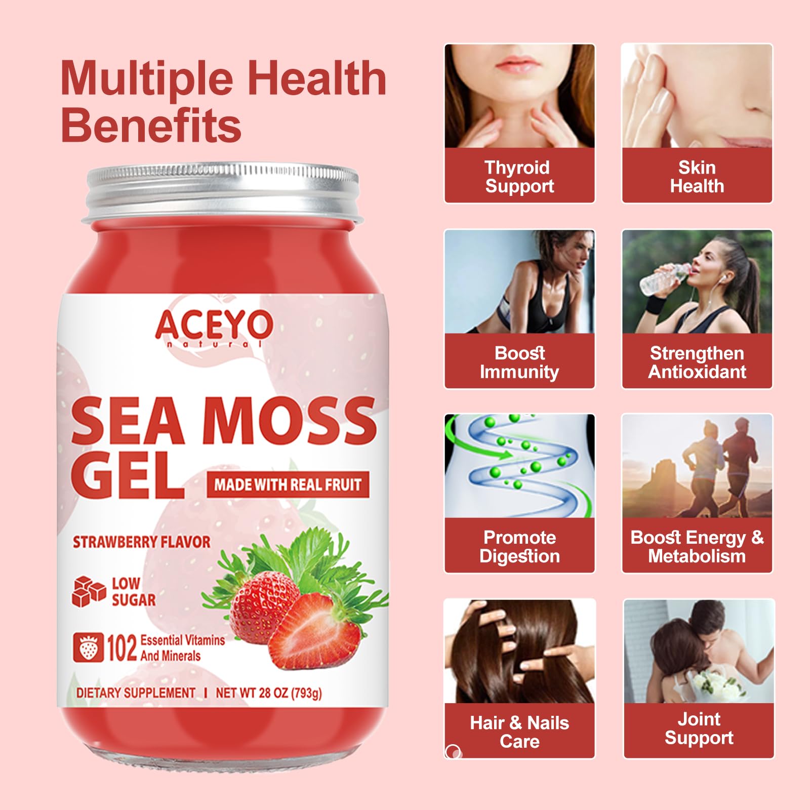 28 oz sea moss gel container