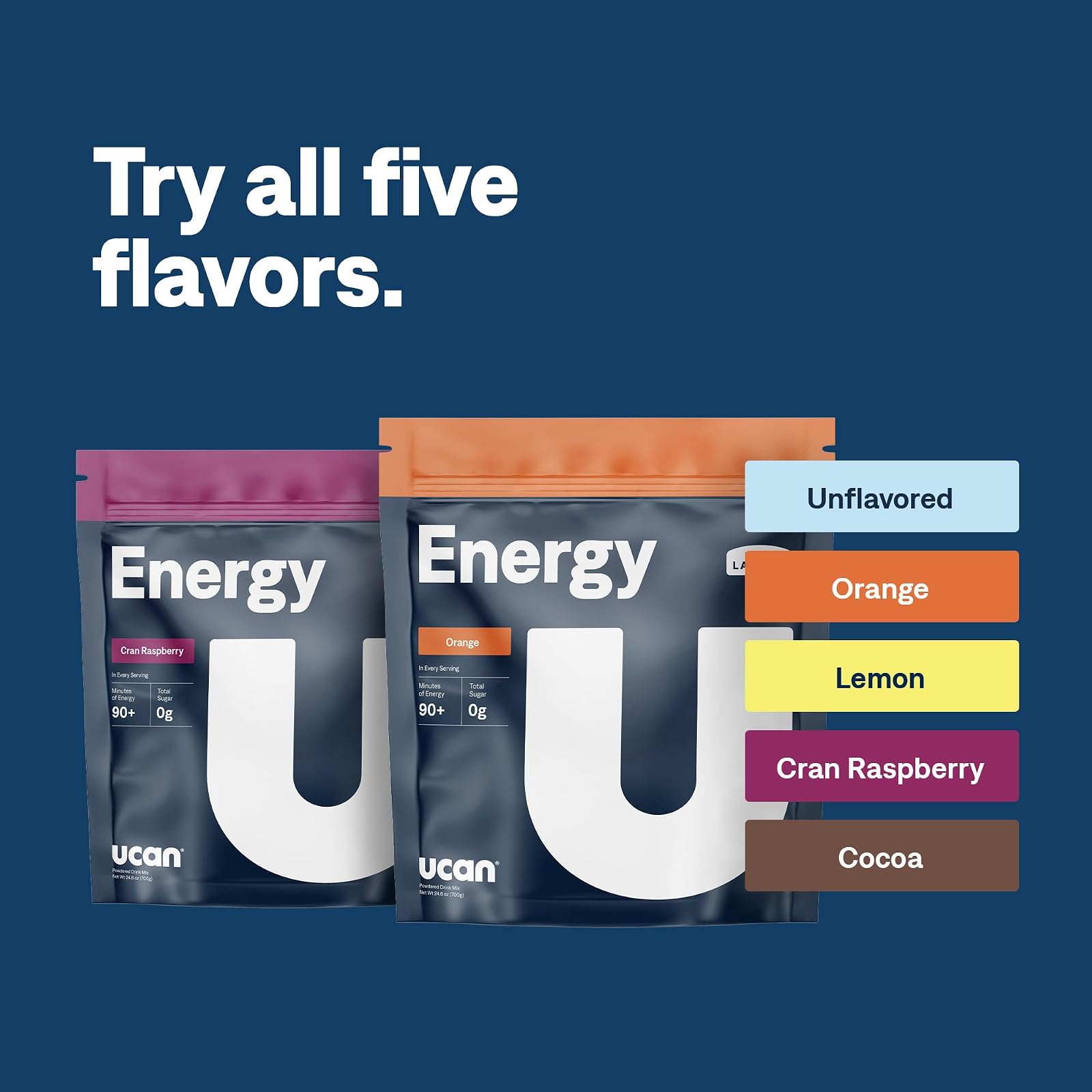 28 servings of UCAN energy mix