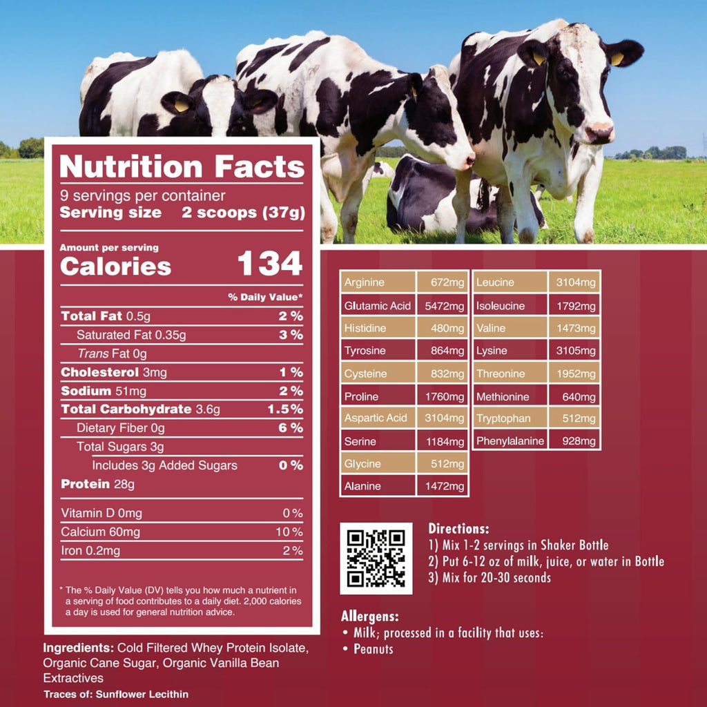 28g protein per serving whey isolate