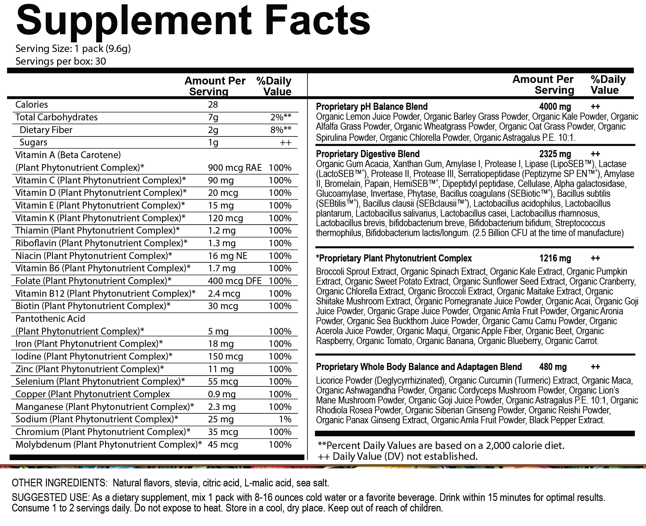 29 fruits and vegetables blend