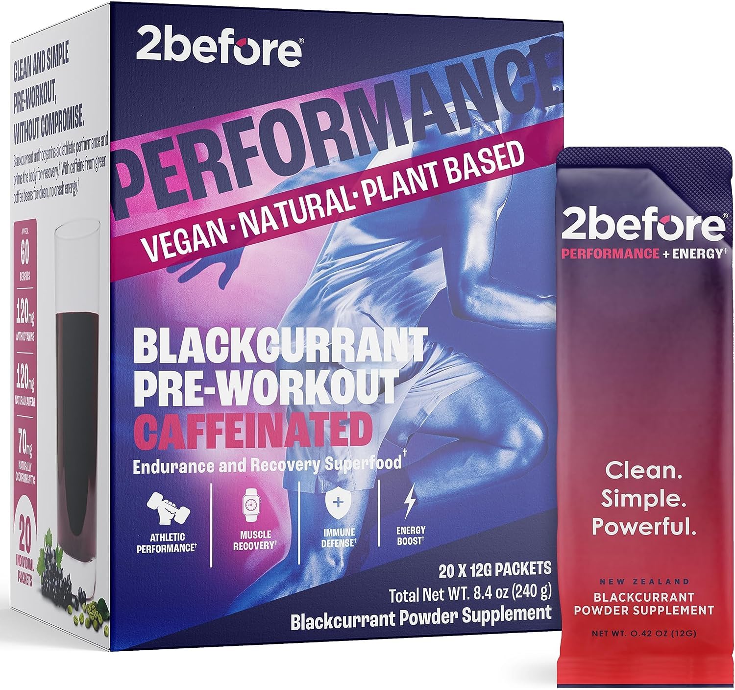 2before blackcurrant pre workout energy boost
