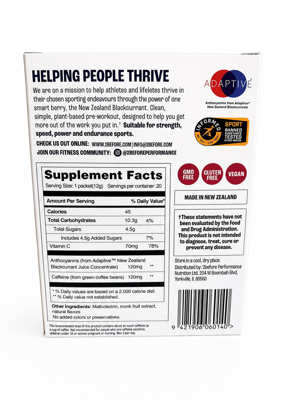 2before pre workout with natural ingredients