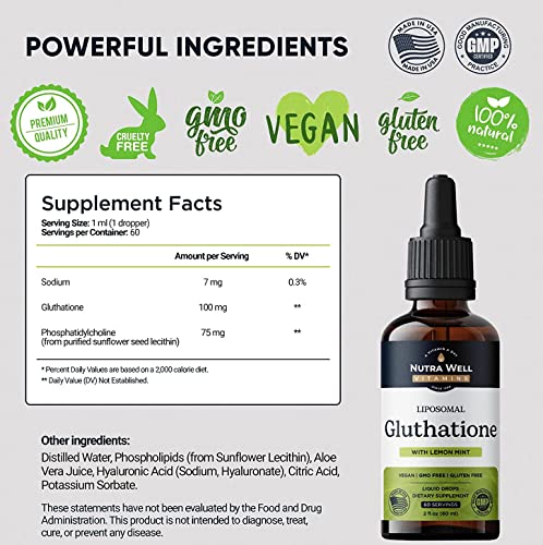 2oz liposomal glutathione supplement dosage