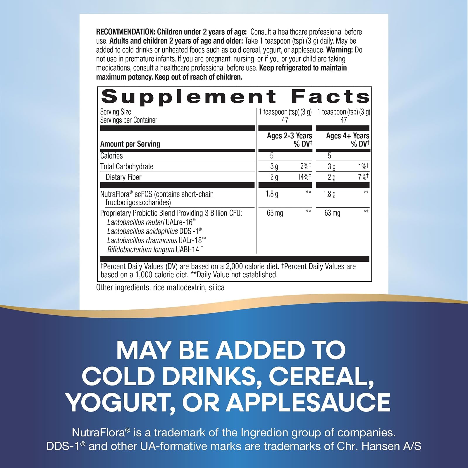 3 billion CFU probiotic for digestive support