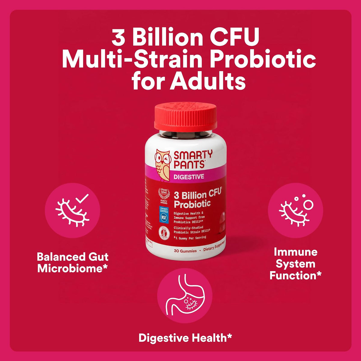 3 billion CFU probiotic gummies for women