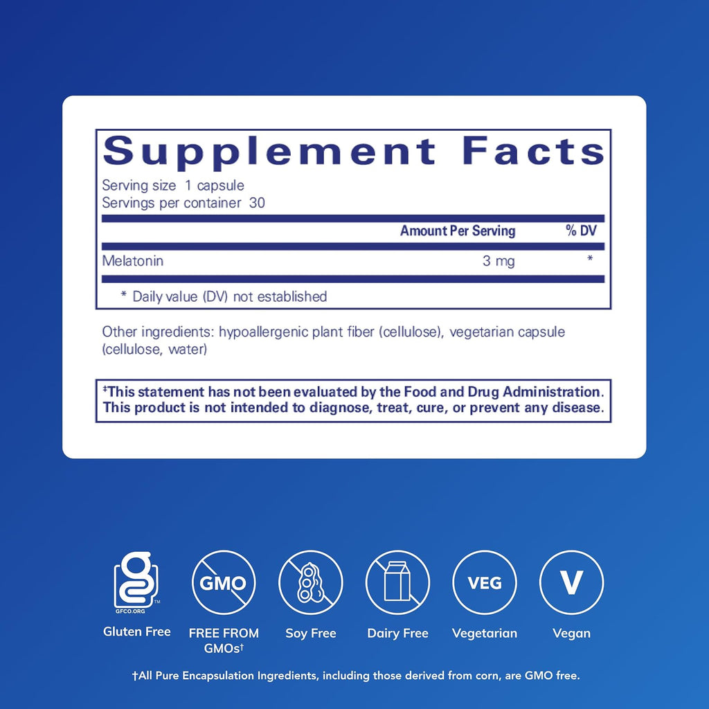 3 mg melatonin capsules for restful nights