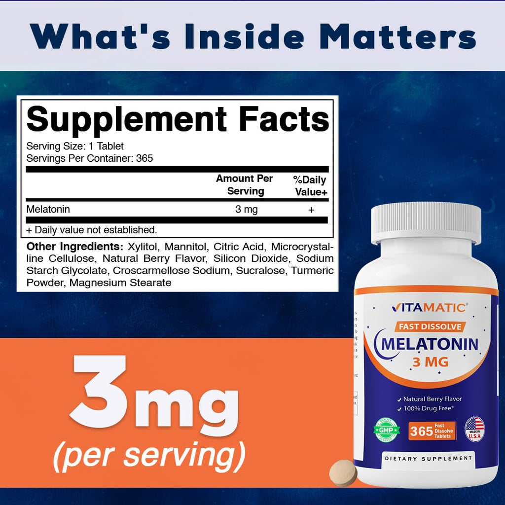 3 mg melatonin for better sleep