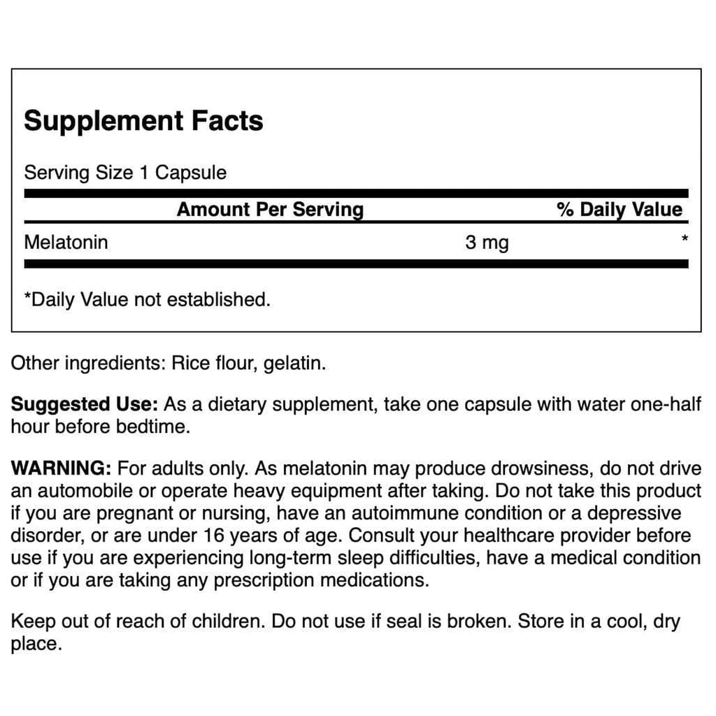 3 mg melatonin for restful nights