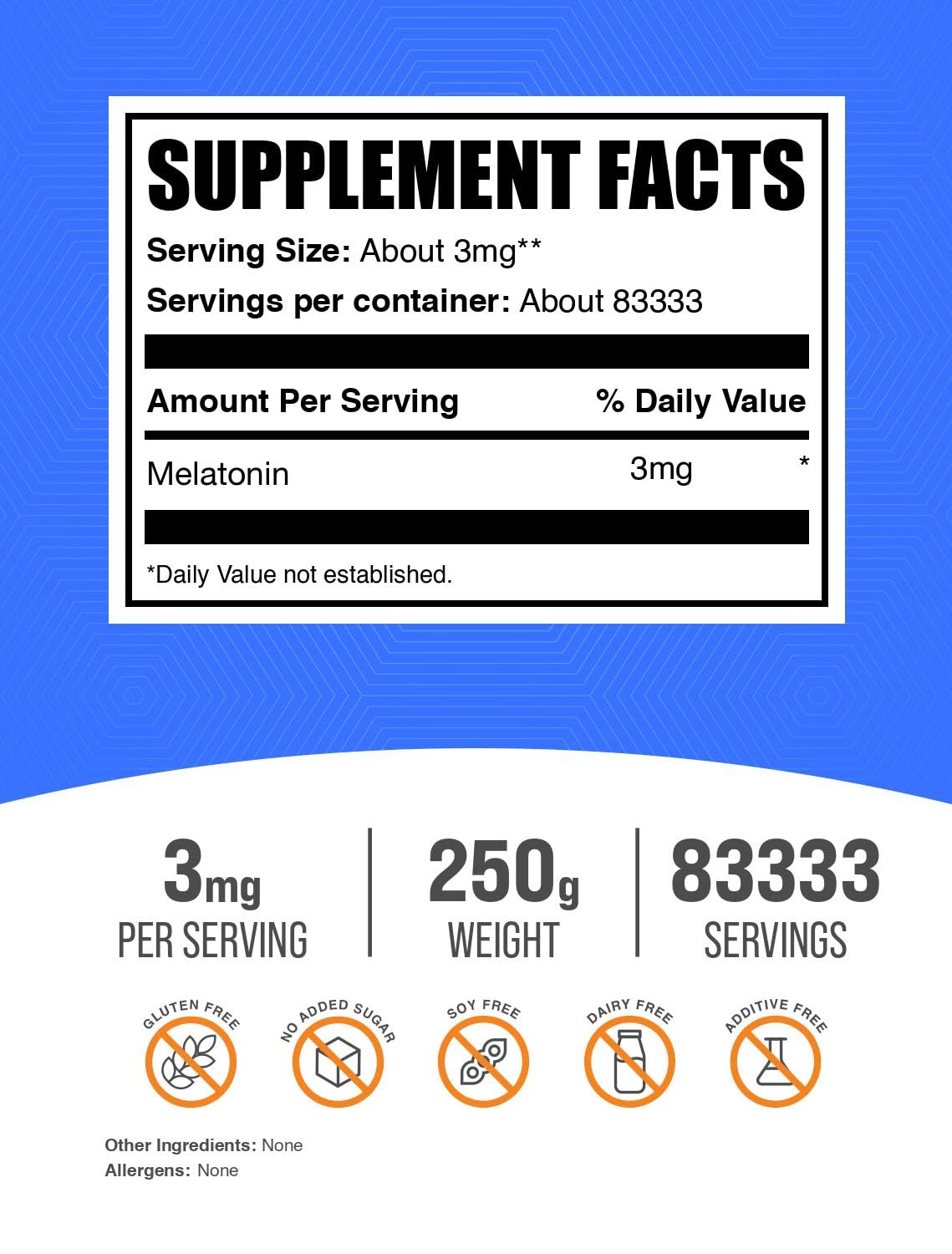 3 mg melatonin supplement for relaxation