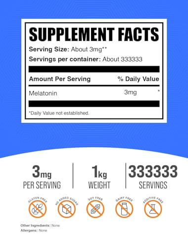 3 mg melatonin supplement for relaxation