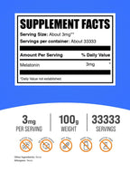 3 mg melatonin supplement powder