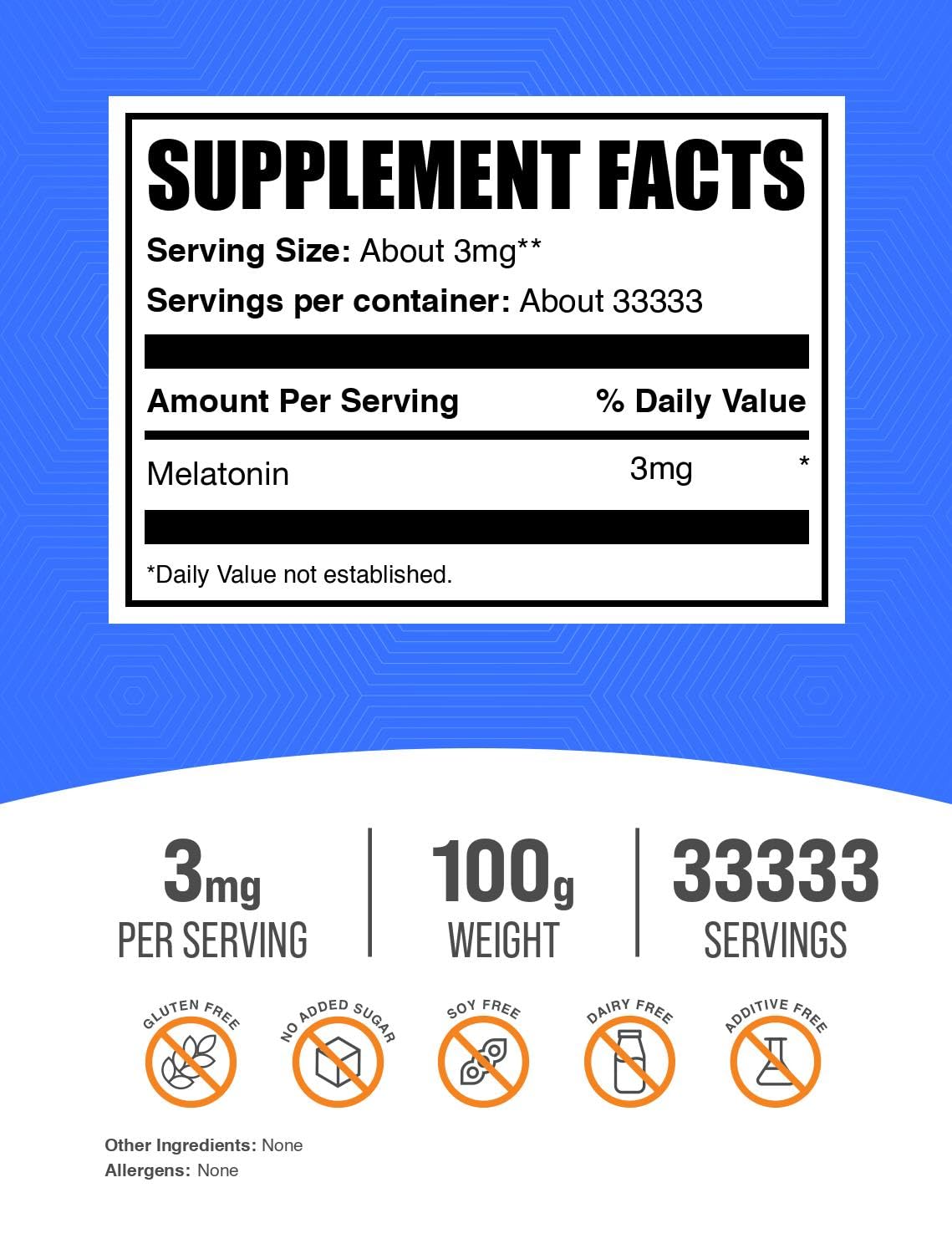3 mg melatonin supplement powder