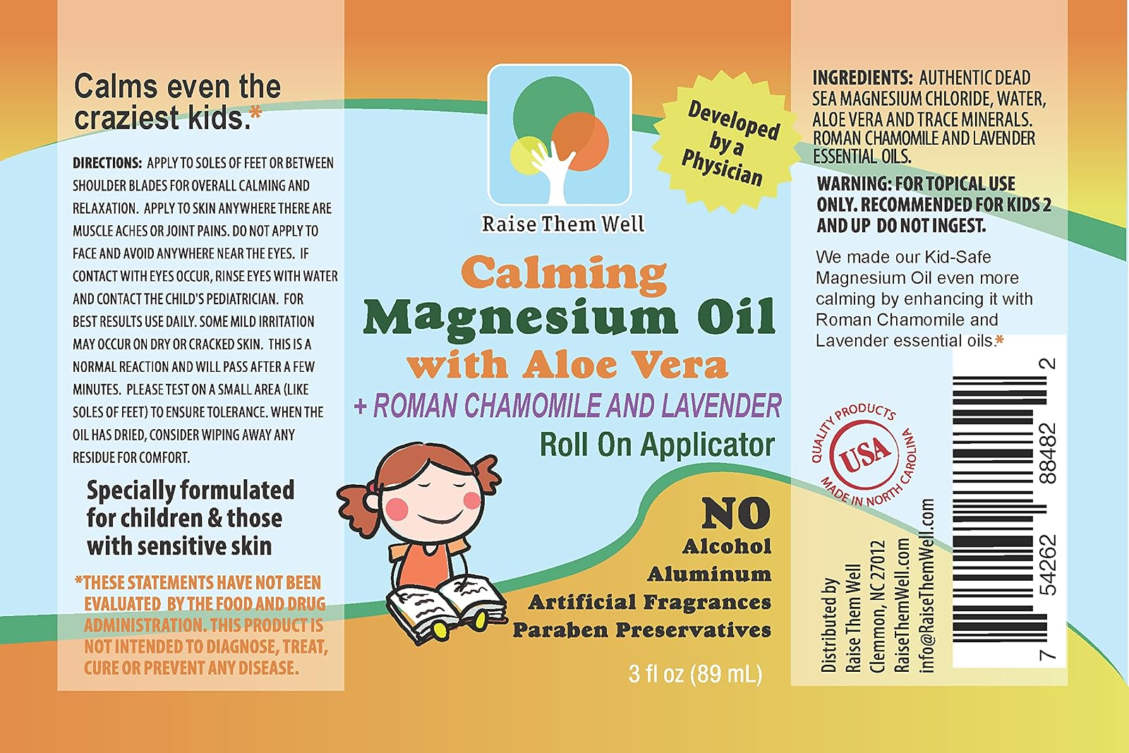 3 oz magnesium roll on for kids