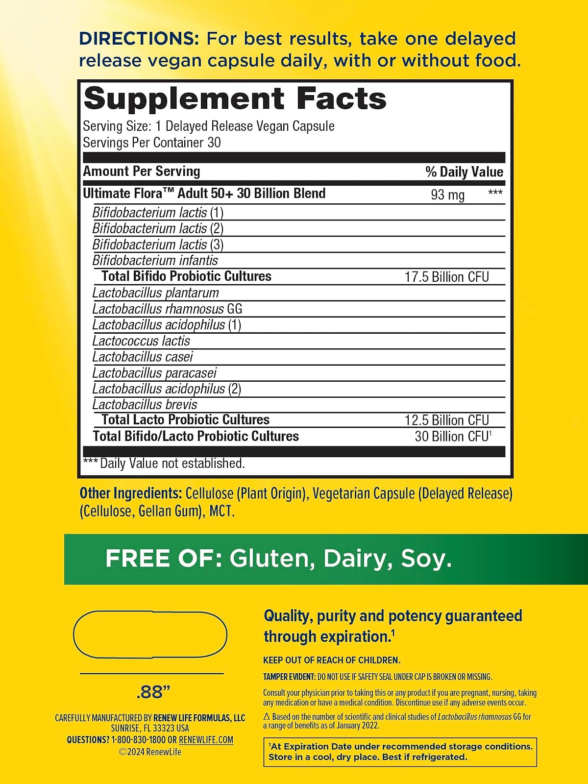 30 billion CFU digestive health capsules