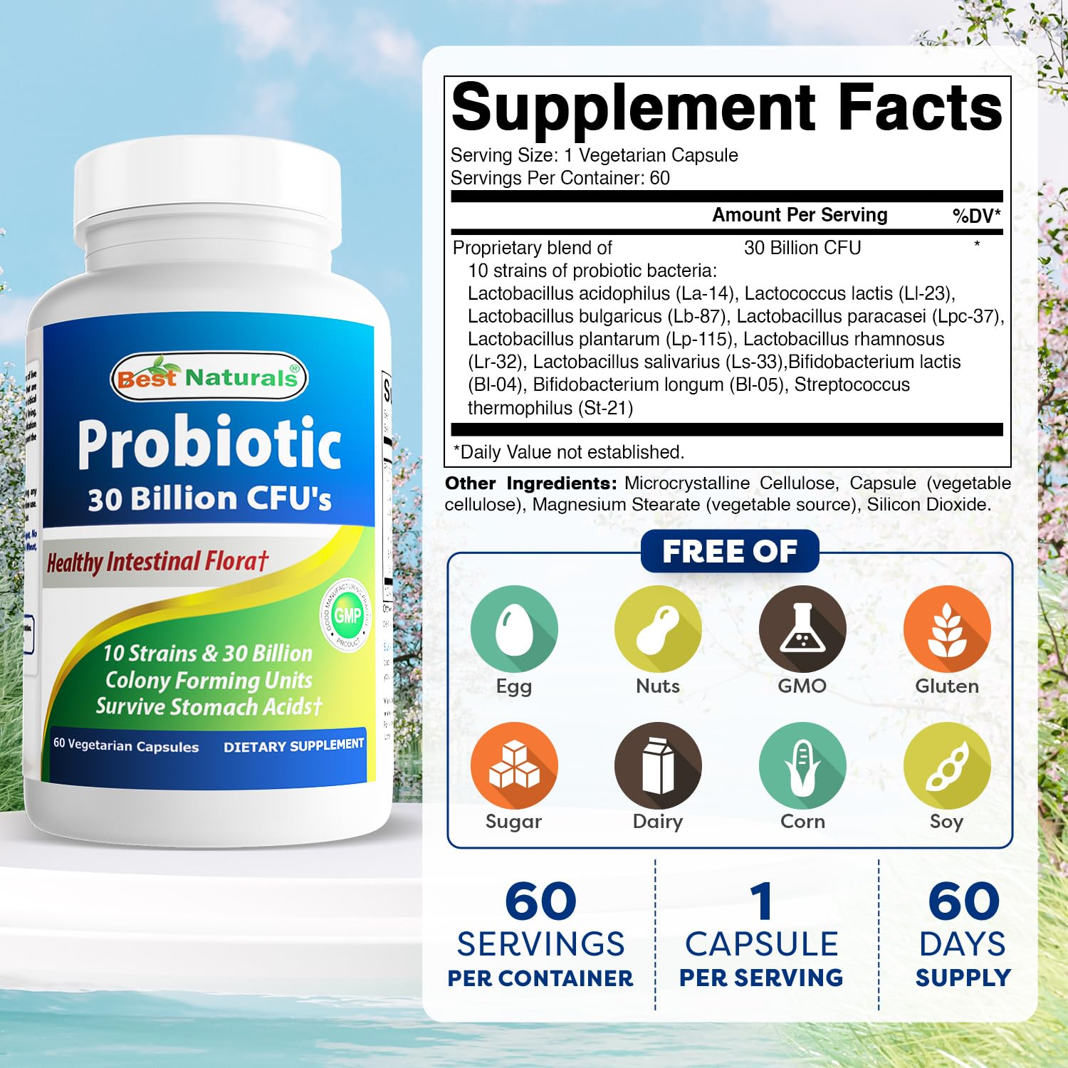 30 billion CFU probiotic capsules