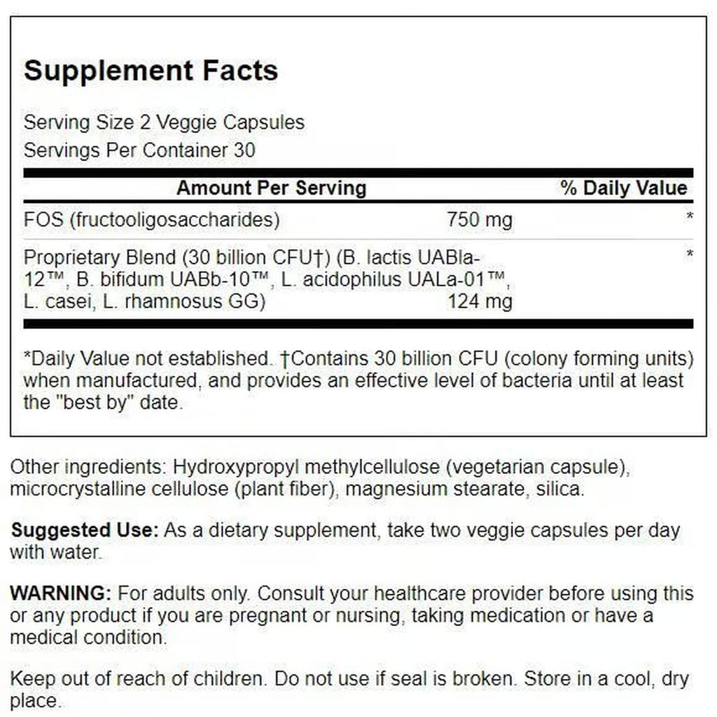 30 billion CFU probiotic capsules