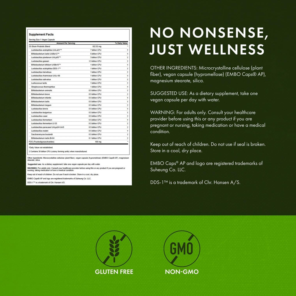 30 billion CFU vegan probiotics
