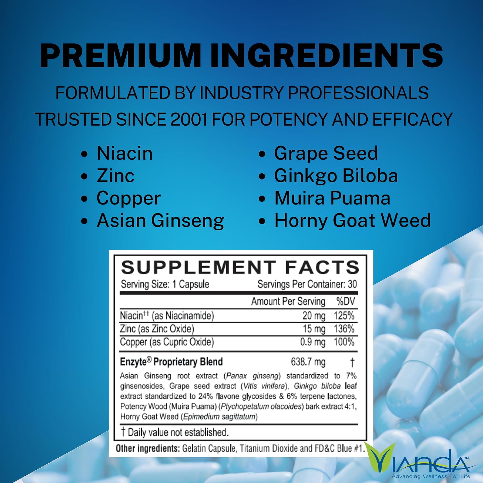 30 capsules for daily vitality