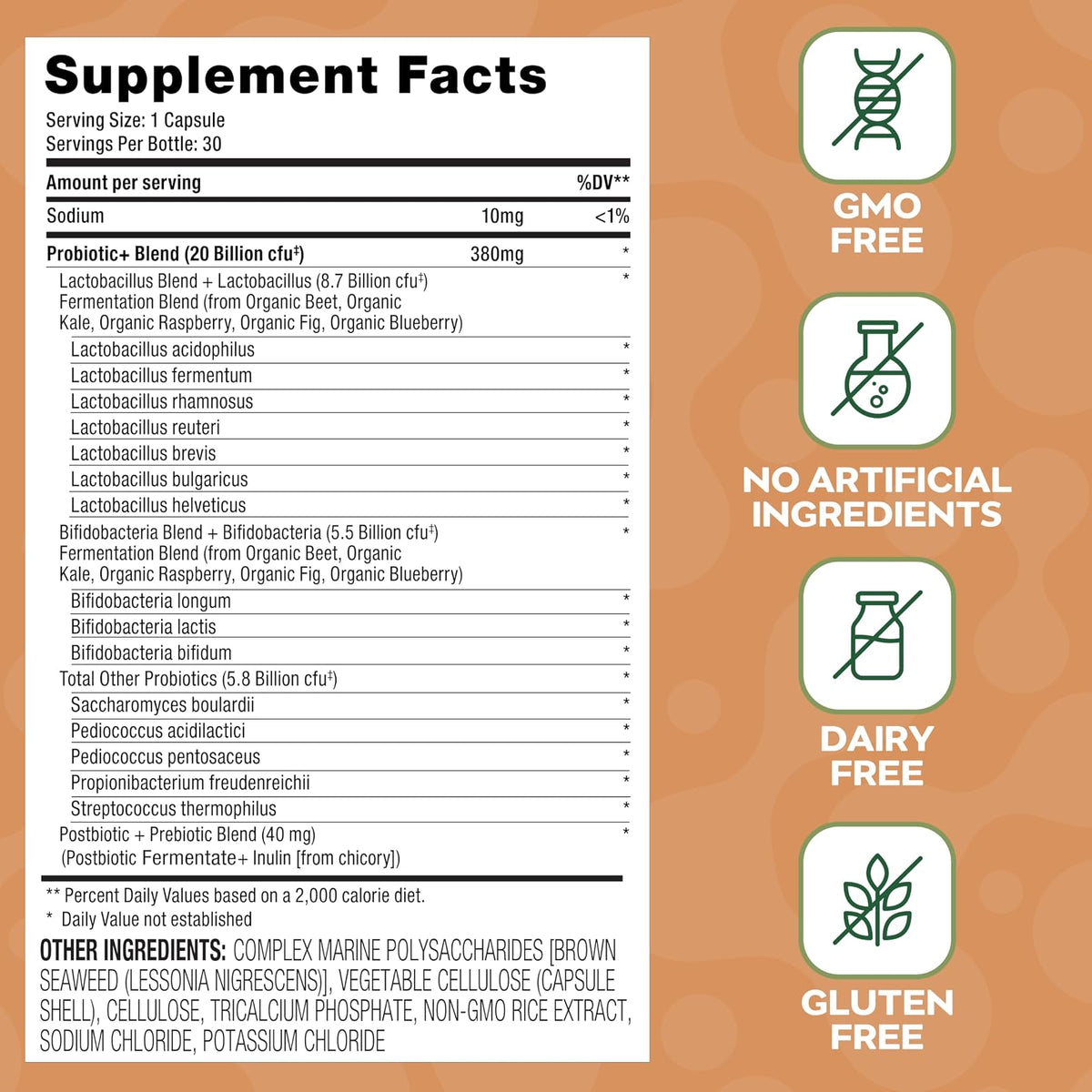 30 capsules for digestive support