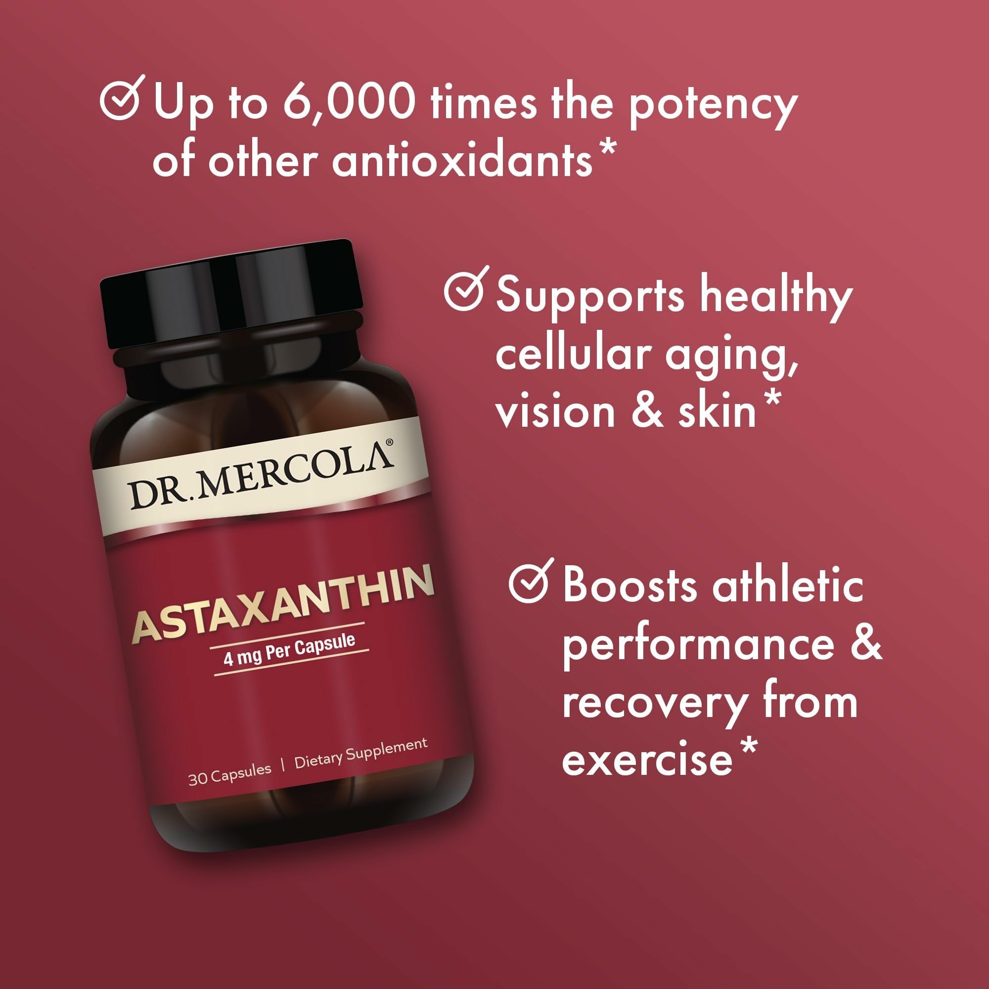 30 capsules of astaxanthin for vitality