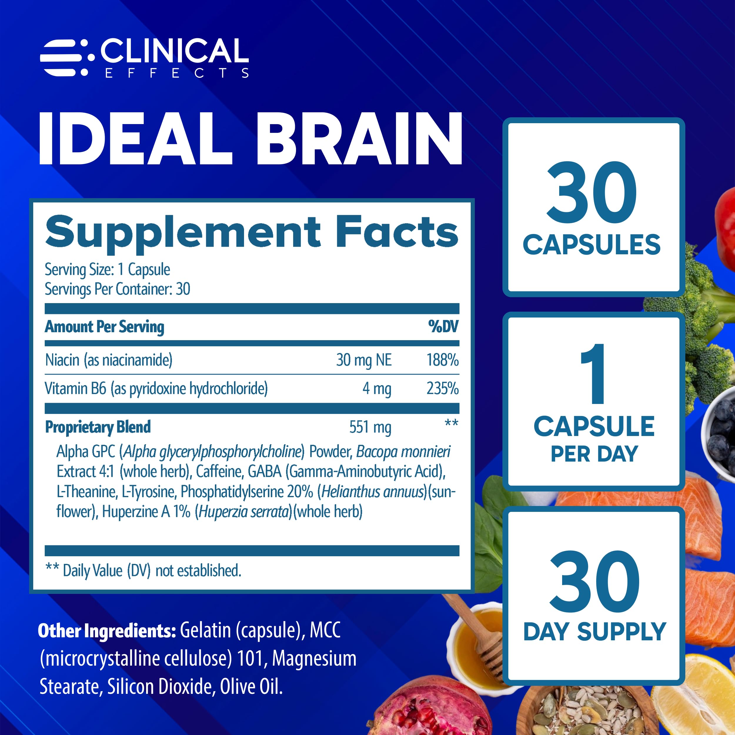 30 capsules of brain support nutrients