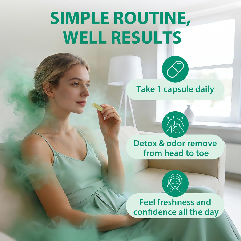 30 capsules of chlorophyll for wellness