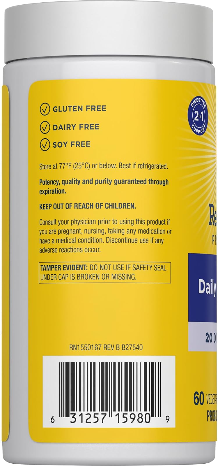 30 capsules of daily probiotics