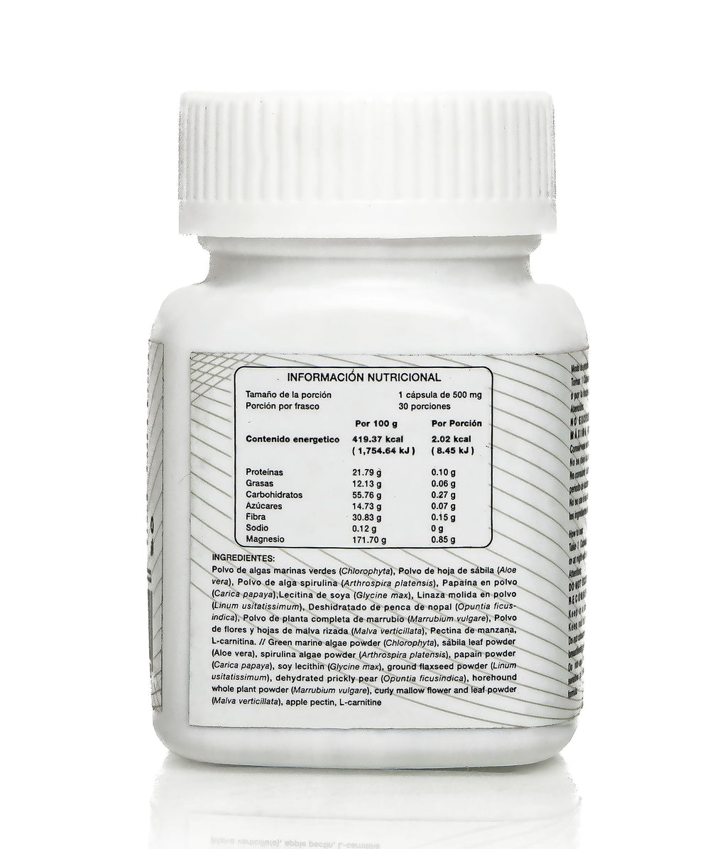 30 capsules of dietary fibers