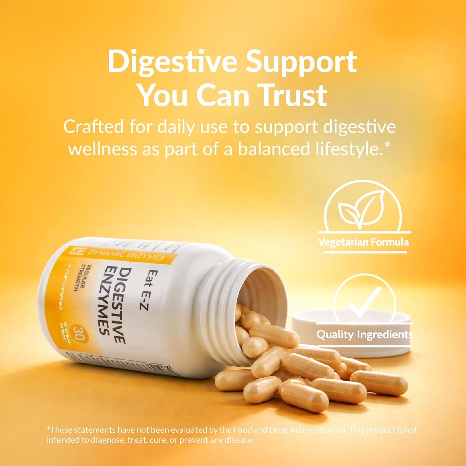 30 capsules of digestive enzymes for convenience