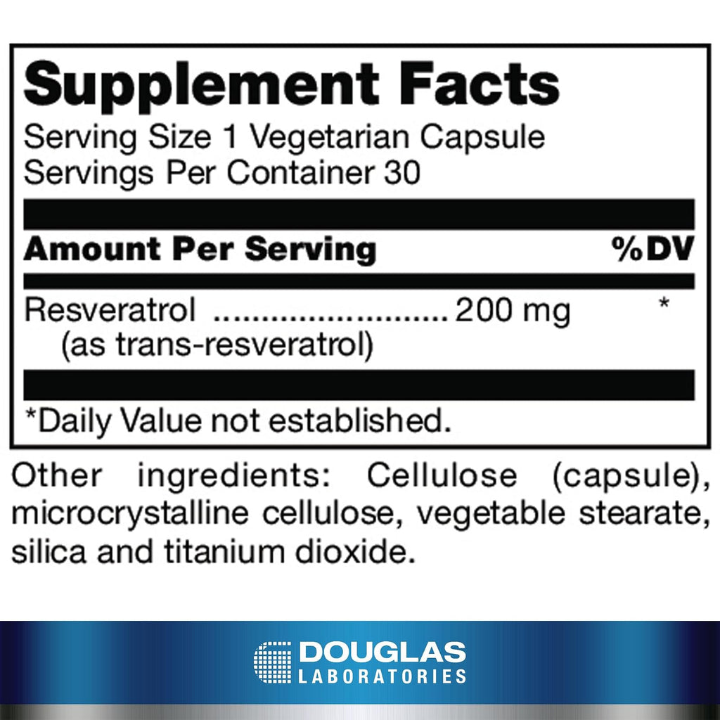 30 capsules of Douglas Laboratories Resveratrol