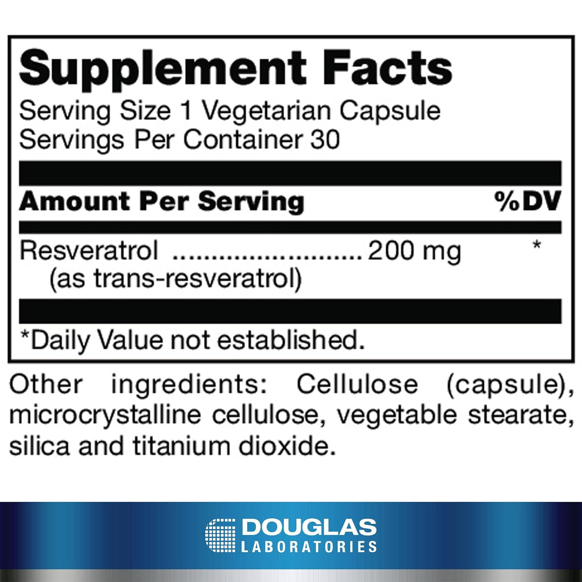 30 capsules of Douglas Laboratories Resveratrol