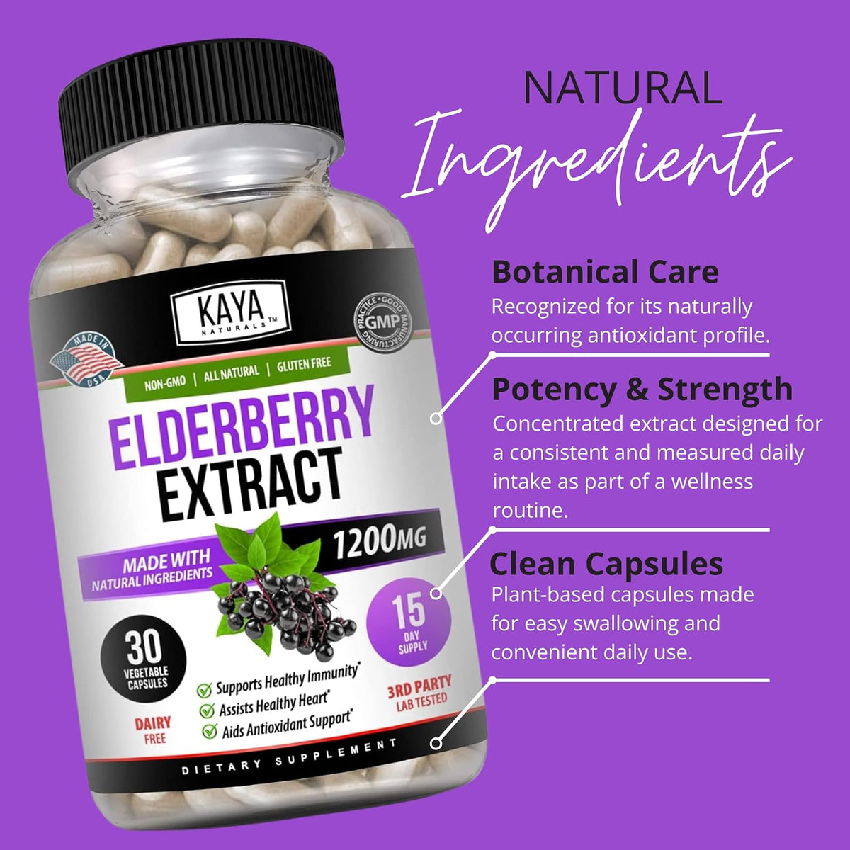 30 capsules of elderberry extract
