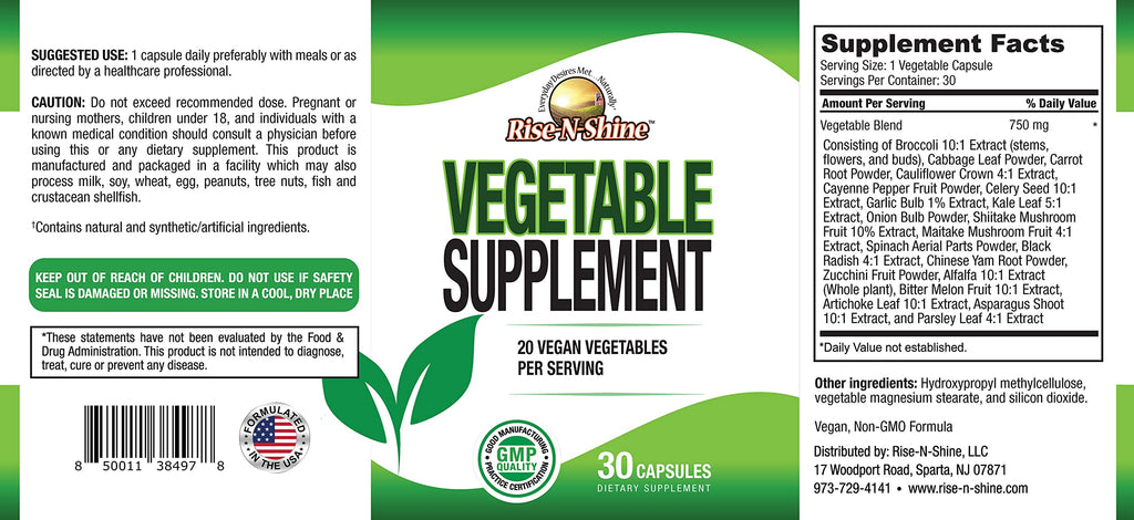30 capsules of energy-boosting veggies