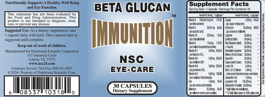 30 capsules of eye-care nutrients