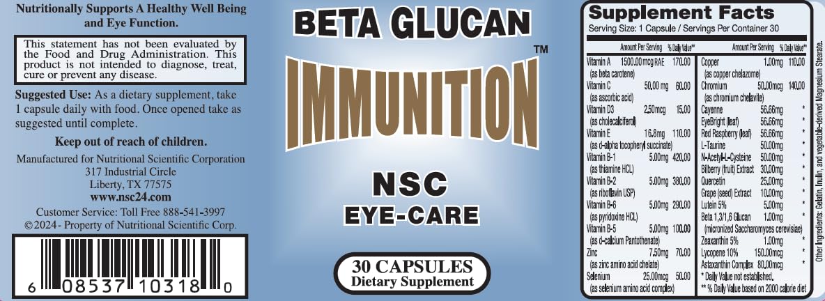 30 capsules of eye-care nutrients