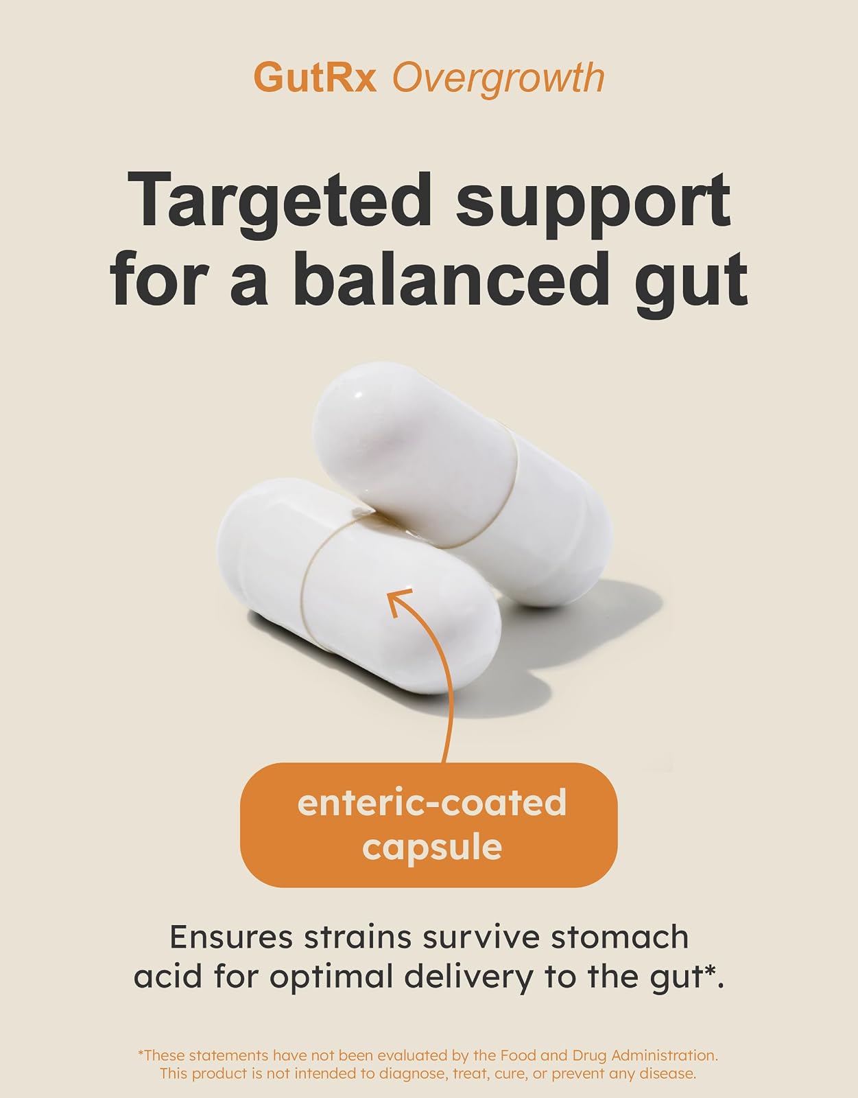 30 capsules of gut-friendly probiotics