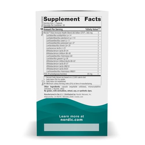 30 capsules of gut health probiotics