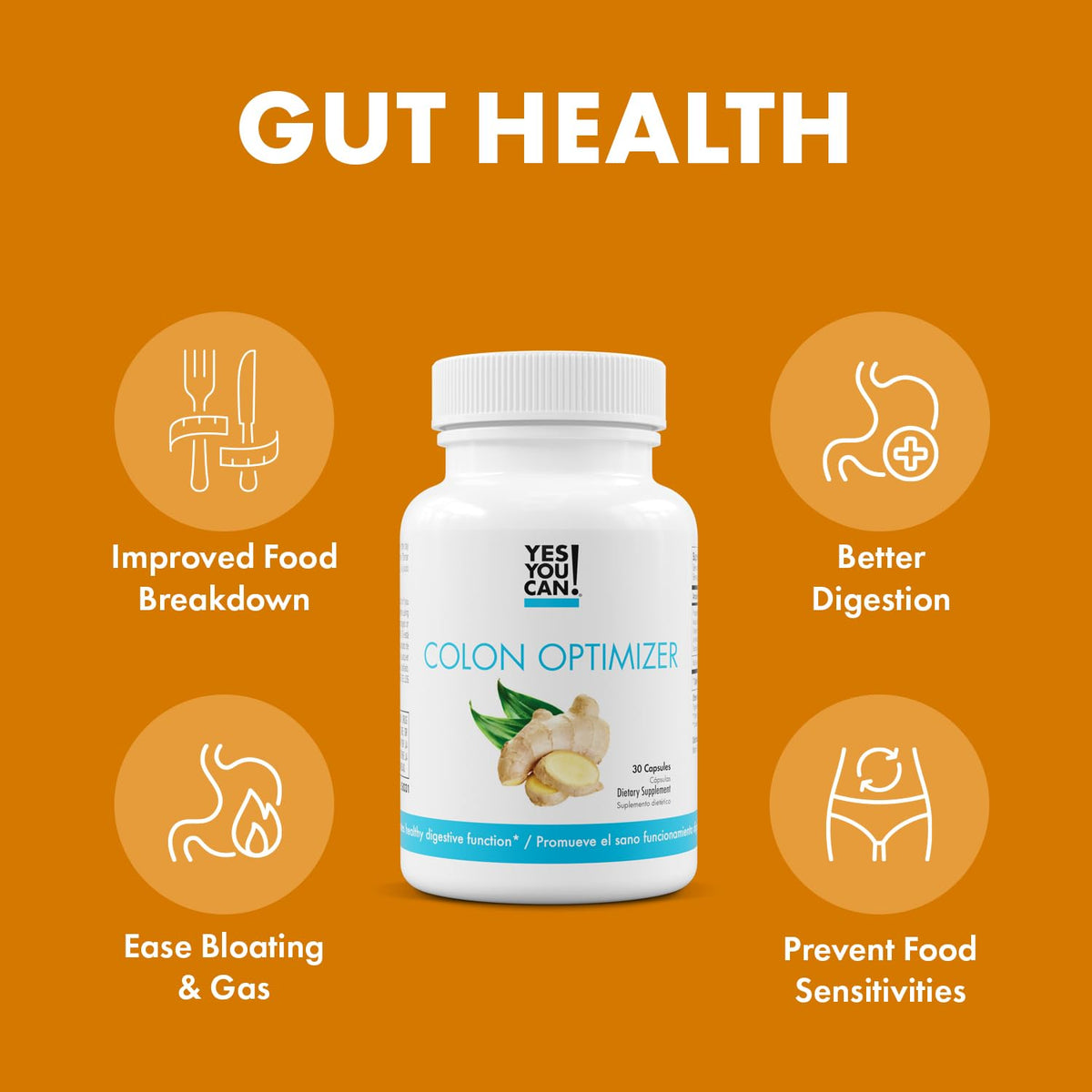 30 capsules of gut health