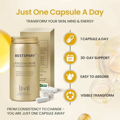 30 capsules of L-Ergothioneine benefits
