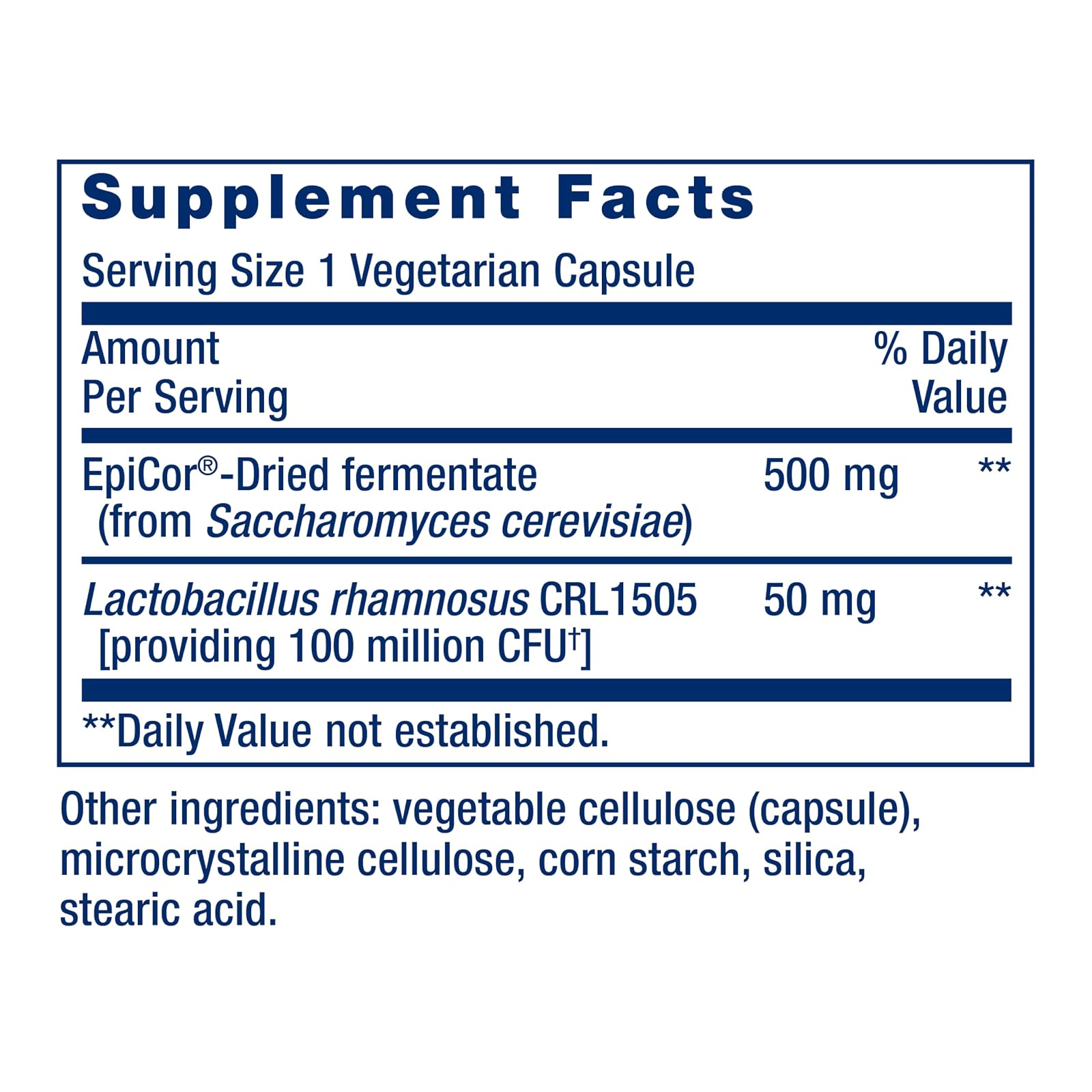 30 capsules of L. rhamnosus