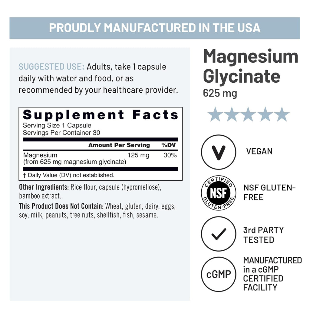 30 capsules of magnesium glycinate