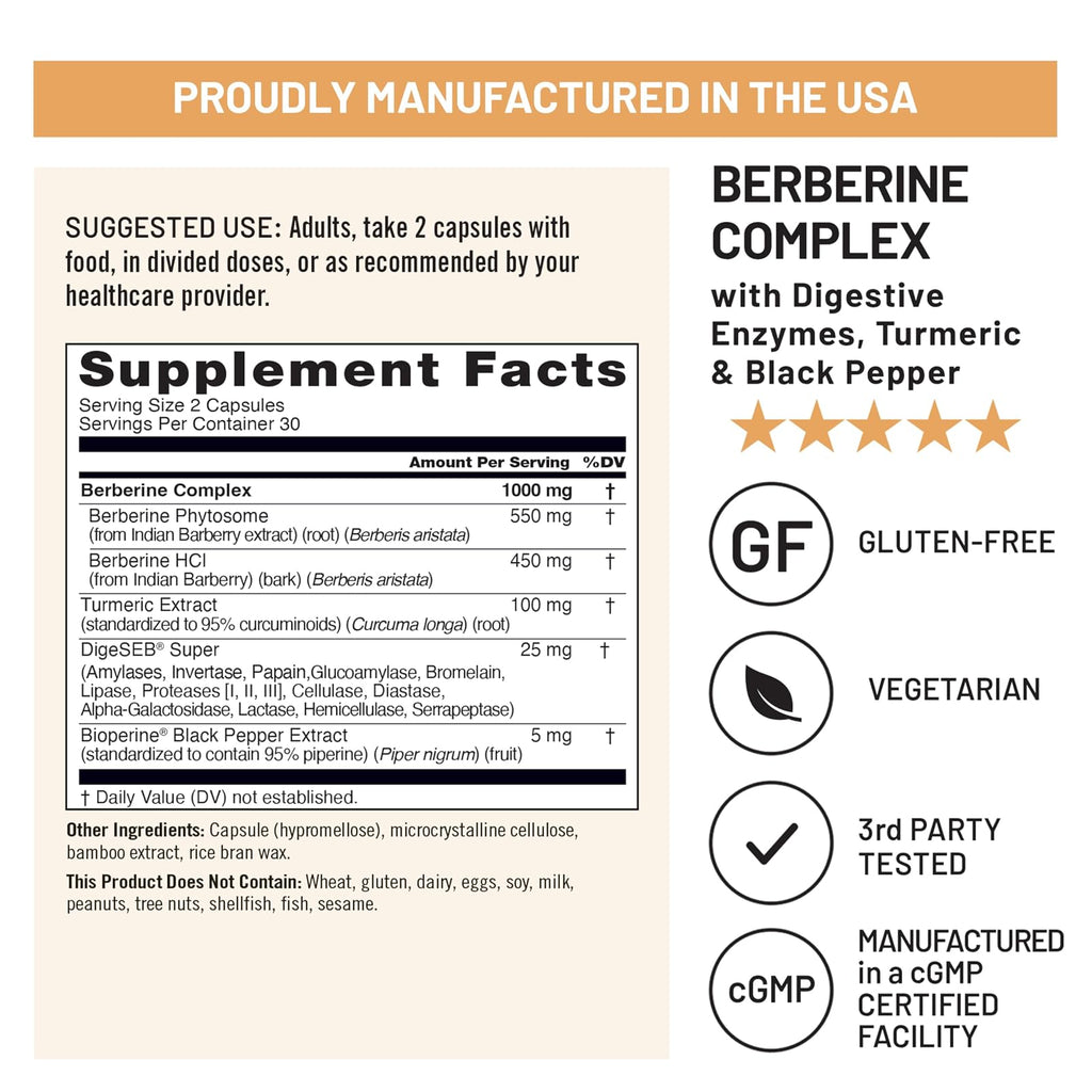 30 capsules of NatureWise berberine