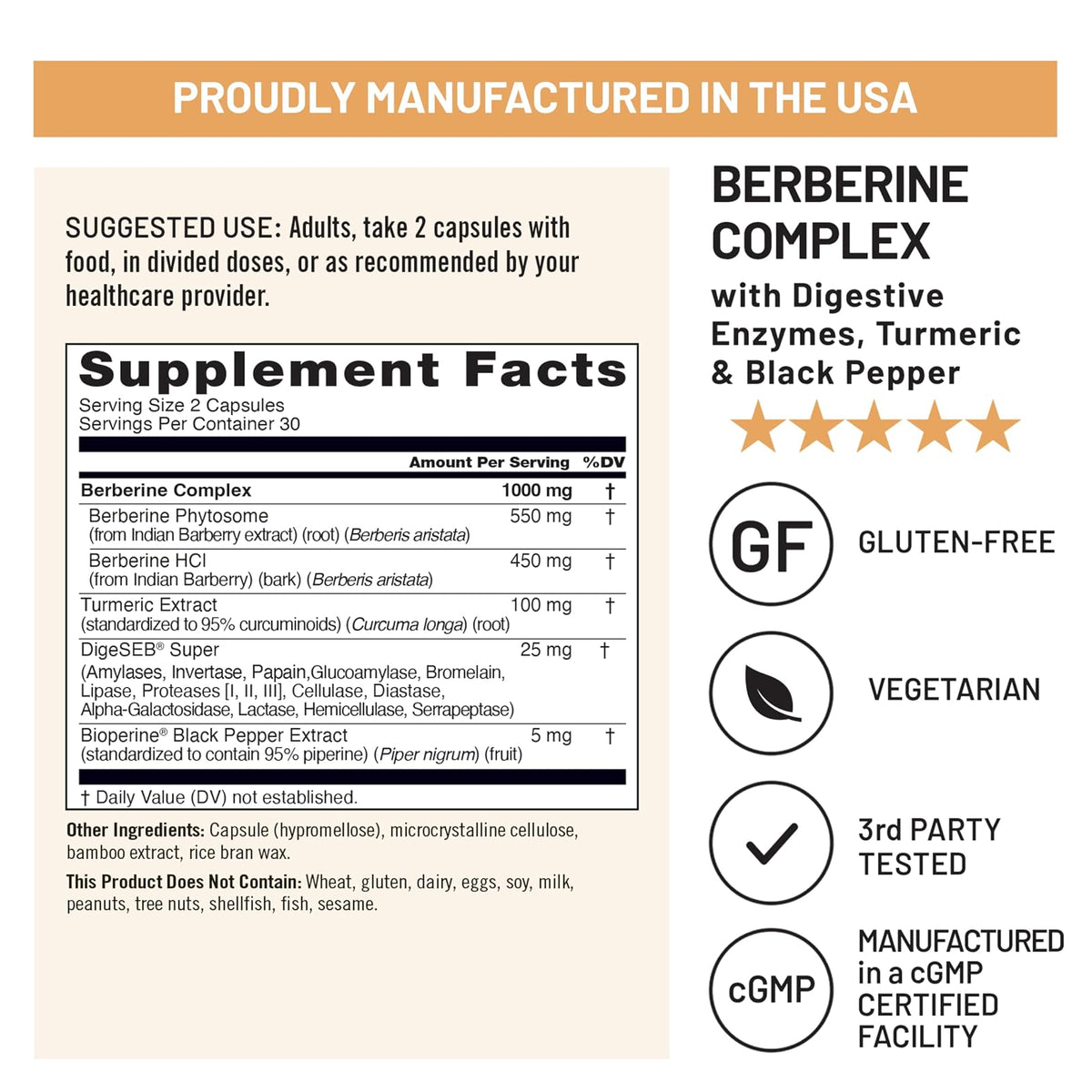 30 capsules of NatureWise berberine