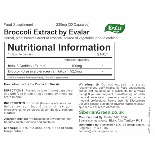 30 capsules of nutrient-rich broccoli extract