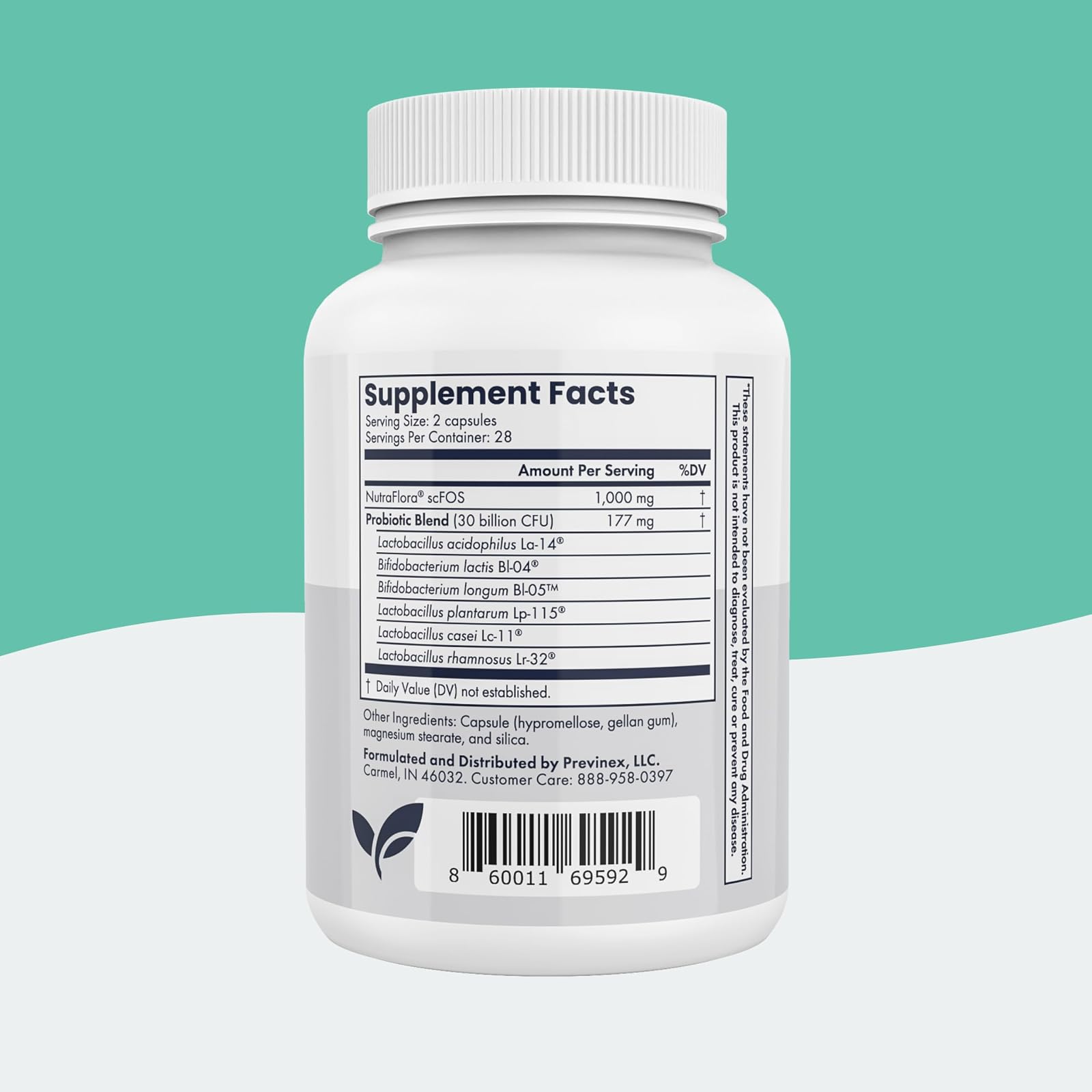 30 capsules of probiotic strength