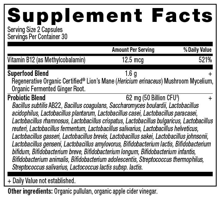 30 capsules of probiotics for men