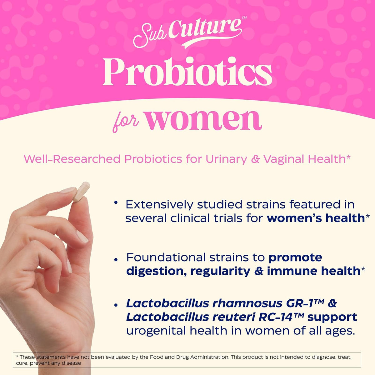 30 capsules of probiotics for women