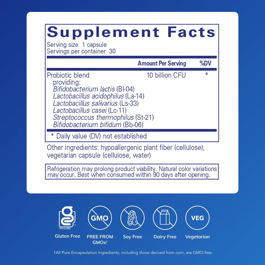 30 capsules of probiotics for women