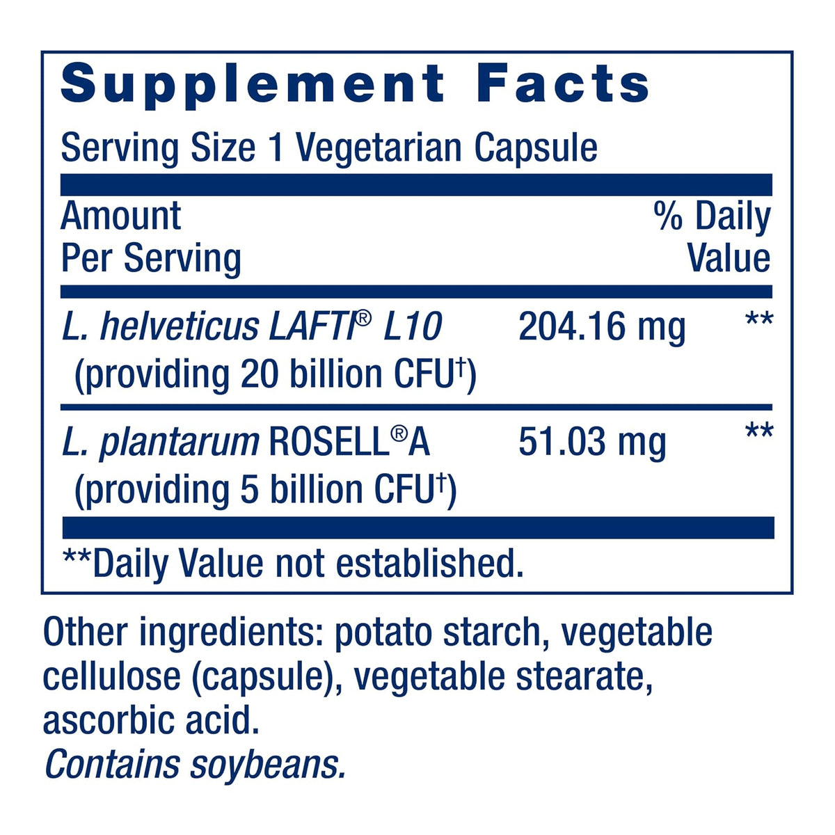 30 capsules of probiotics
